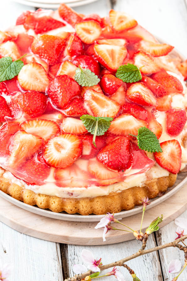 Omas Erdbeerkuchen mit Pudding - davon bekommst du nicht genug | Rezept